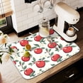 Dish Drying Mat for Kitchen Counter 18x24 Red Apple Absorbent Coffee ...