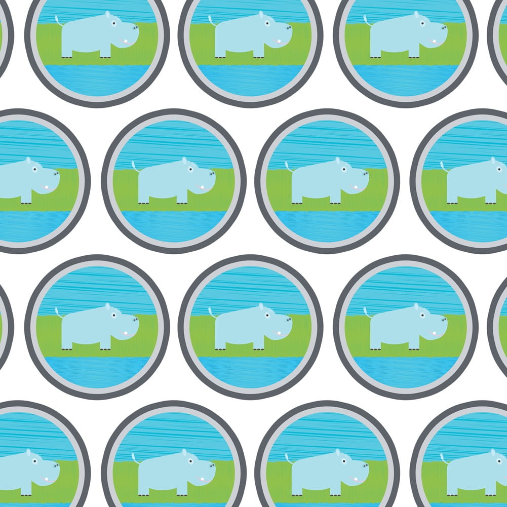 Hippopotamus Hanging Around Premium Gift Wrap Wrapping Paper Roll ...