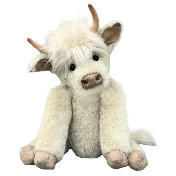 Highland Cow Plush Realistic Cow Stuffed Animals Soft Farm Plushie ...