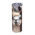 20oz Stainless Steel Mug Reusable Tumbler With Lid And Straw For Hot ...