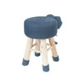 AC Pacific Children's Woven Elephant Ottoman Stool with Wooden Legs ...