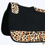 Free Shipping! Western Wool Felt Horse Saddle Pad W/ Cheetah Print Hair ...