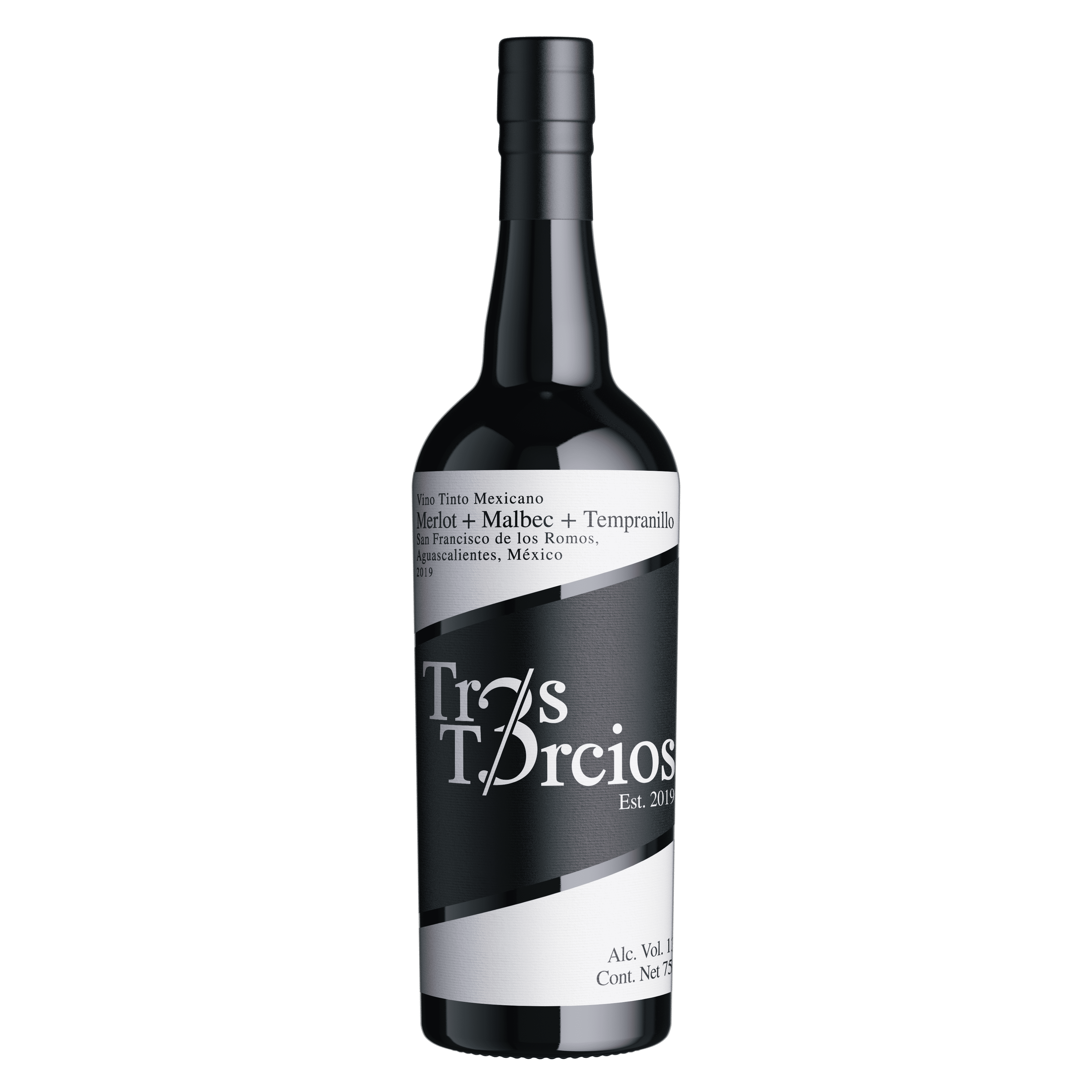 Vino Tinto Tres Tercios Malbec Tempranillo y Merlot 2019 Vid Mexicana ...