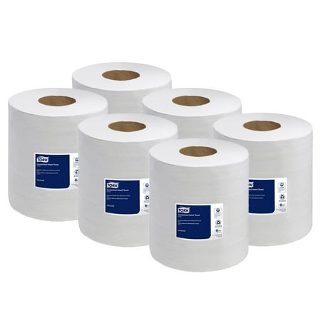 Tork® Soft Centerfeed Hand Towel, White, 2-Ply, 600 Sheets/Roll, 6 ...