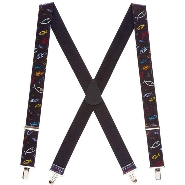 SuspenderStore Mens Christian Fish Suspenders - Walmart.ca