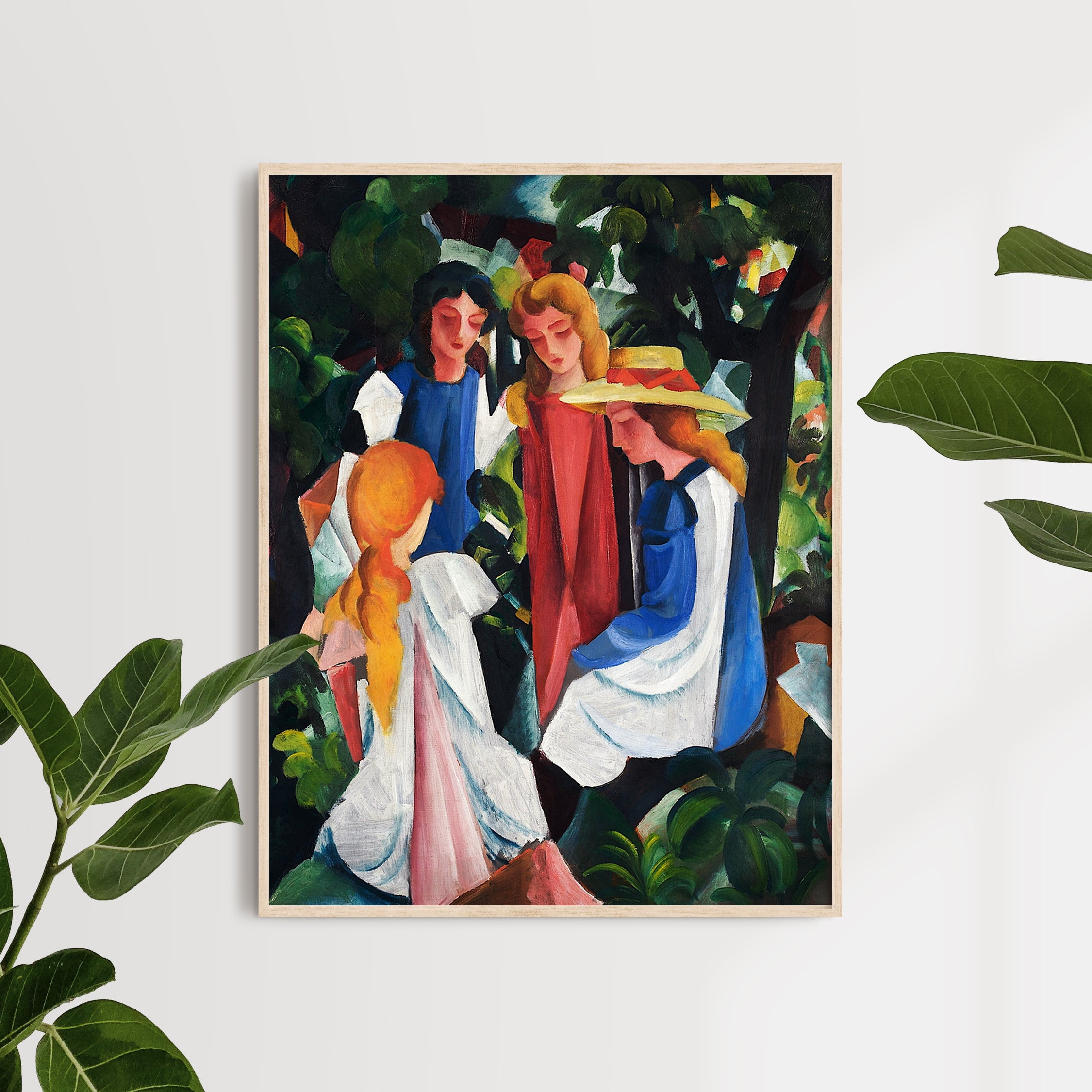 Four Girls - 1912–1914 | August Macke | Premium Fine Art Print | 20th ...