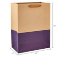 Hello Hobby X-Large Kraft Paper Gift Bags with Color Block, 10" x 13 ...