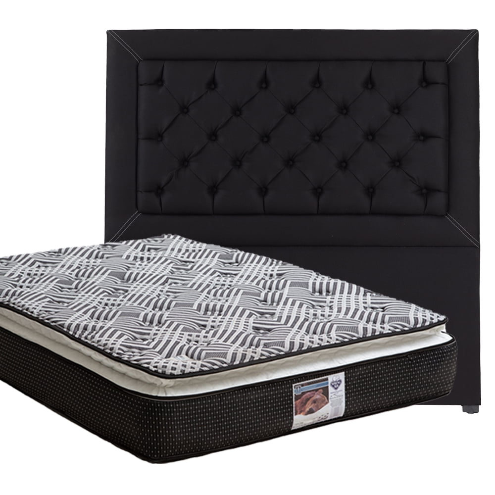 Colchón Queen Size + Cabecera Mary Spring Air Dicasa Omega | Bodega ...