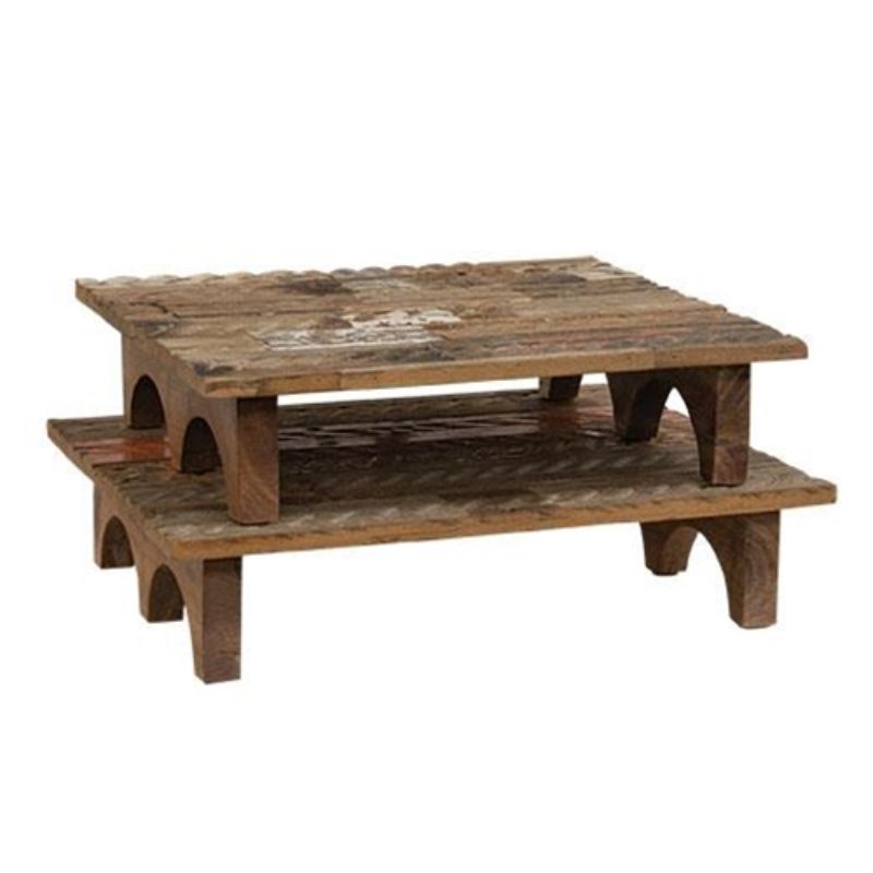 2/Set Reclaimed Wooden Square Risers - Walmart.com