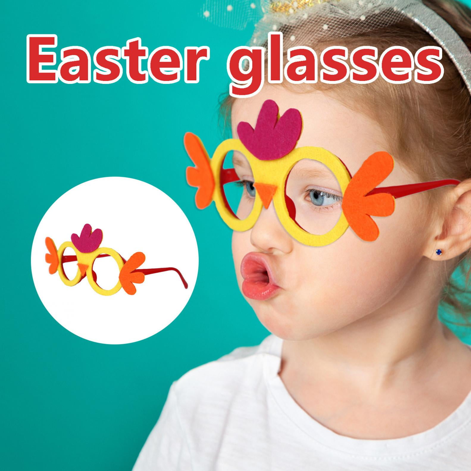 Jovati Easter Glasses Funny Paperboard Photo Booth Props Glasses ...
