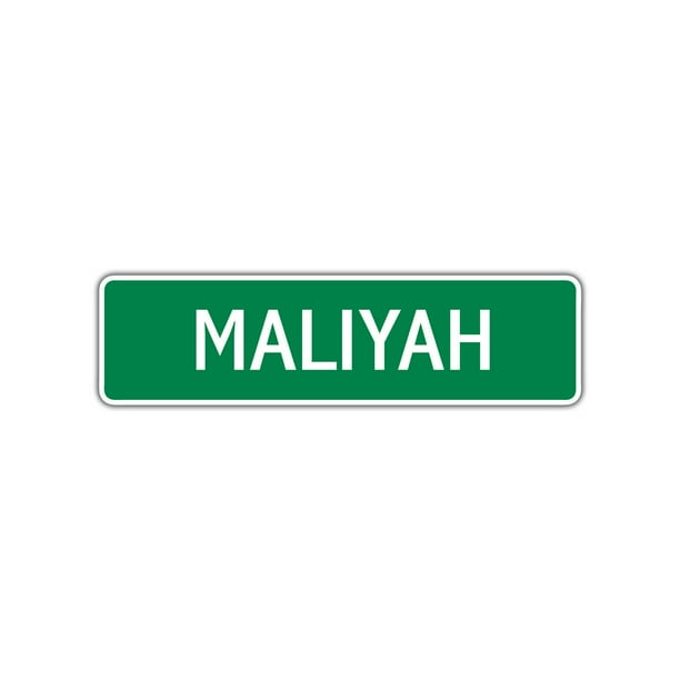 Maliyah Girls Children Name Letter Printed Label Indoor Outdoor Unique ...