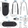 Black PU Leather Backpack Making Kits DIY Knitting Crochet Bags Bag ...