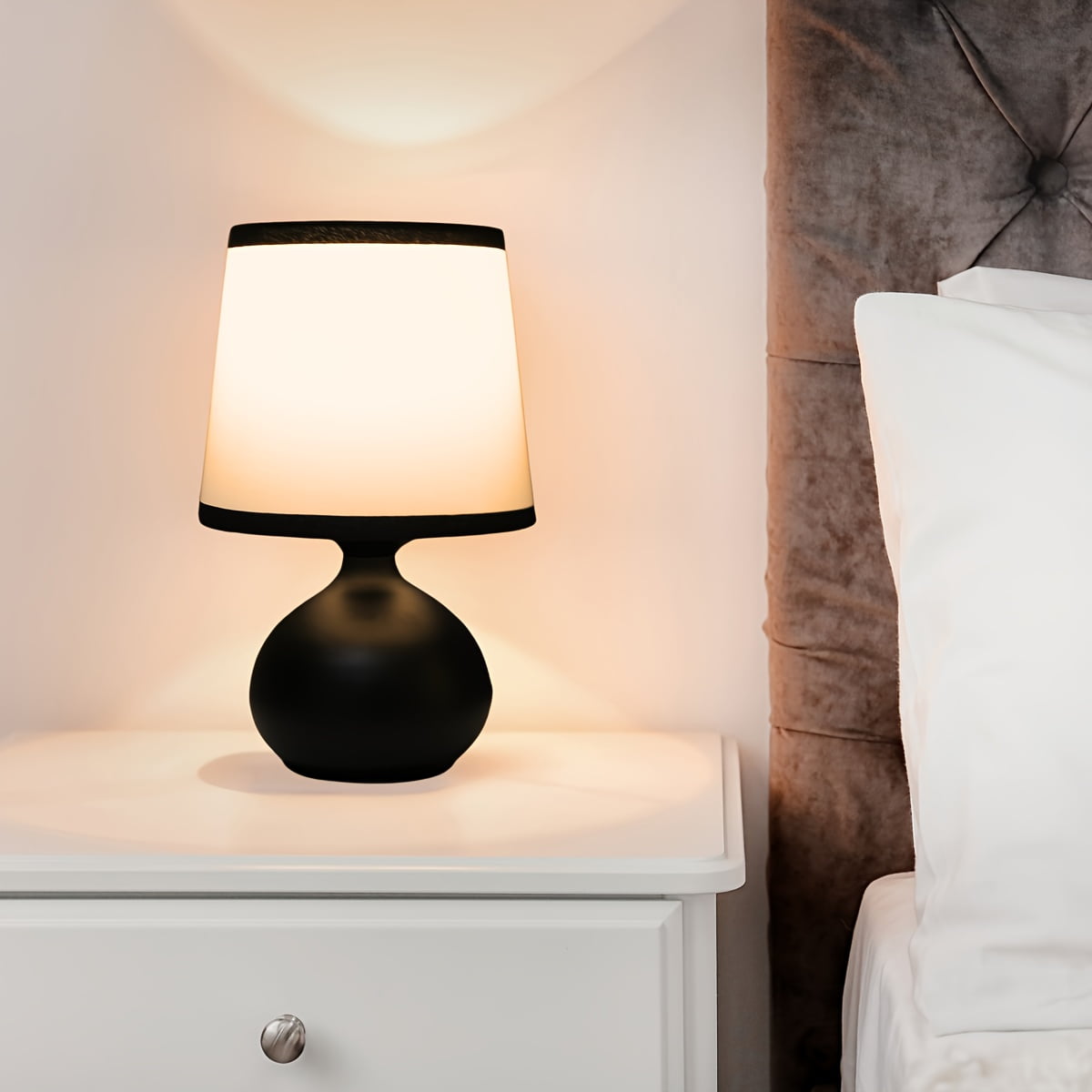 Click here for Unbranded 1pc Modern Nordic Style Black Fabric Tab... prices