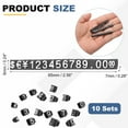 10 Set Price Tag Cube 2" x 0.2" Adjustable Counter Stand Label, Black ...