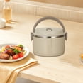 EDHITNR Stainless Steel Insulated Lunch Box Double Cover Soup Bowl ...