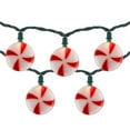 Northlight Peppermint Candies Christmas Lights - 6ft Green Wire - 10ct ...