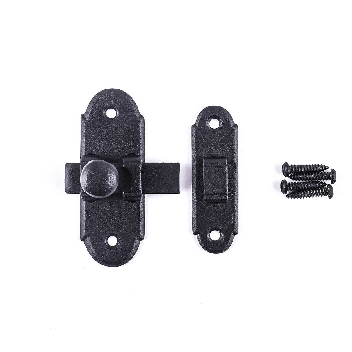 Renovators Supply Slide Bolt Latch 2.2" Black Wrought Iron Ball Tip ...