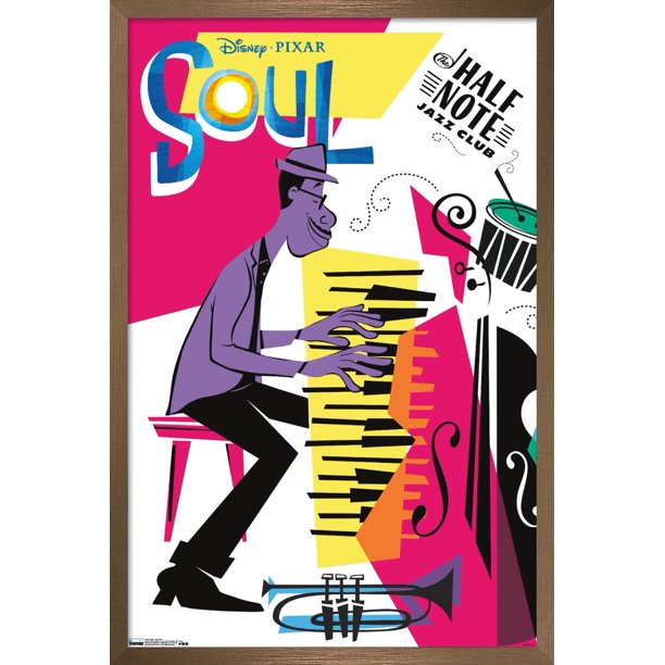 Disney Pixar Soul - Half Note Wall Poster, 14.725" x 22.375", Framed ...