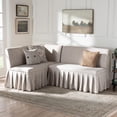 Baxton Studio Bryna 2 Piece Fabric Upholstered Dining Nook Bench Set ...