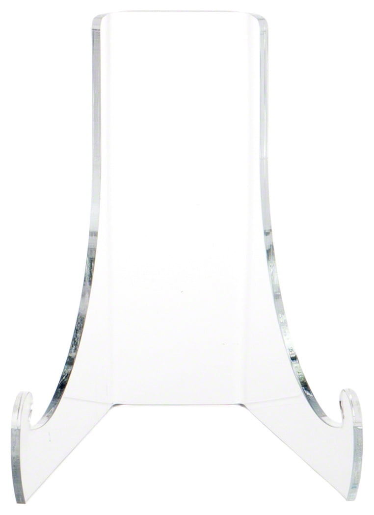Plymor Clear Acrylic Flat Back Easel with Deep Support Ledges, 7.5" H x ...