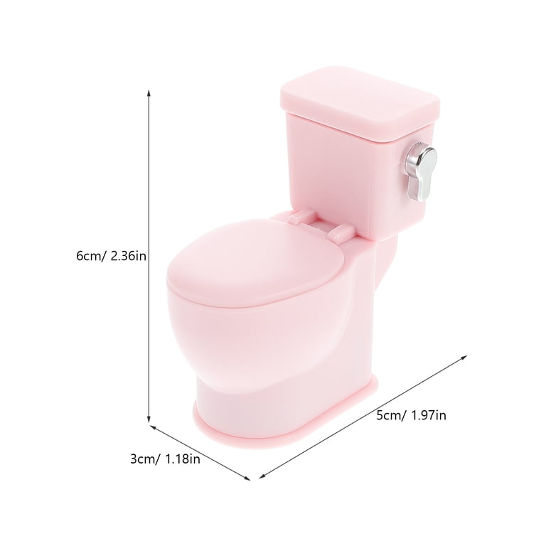 Mini Toilet 1/12 Plastic Dollhouse Toilet With Flush Sound Funny ...