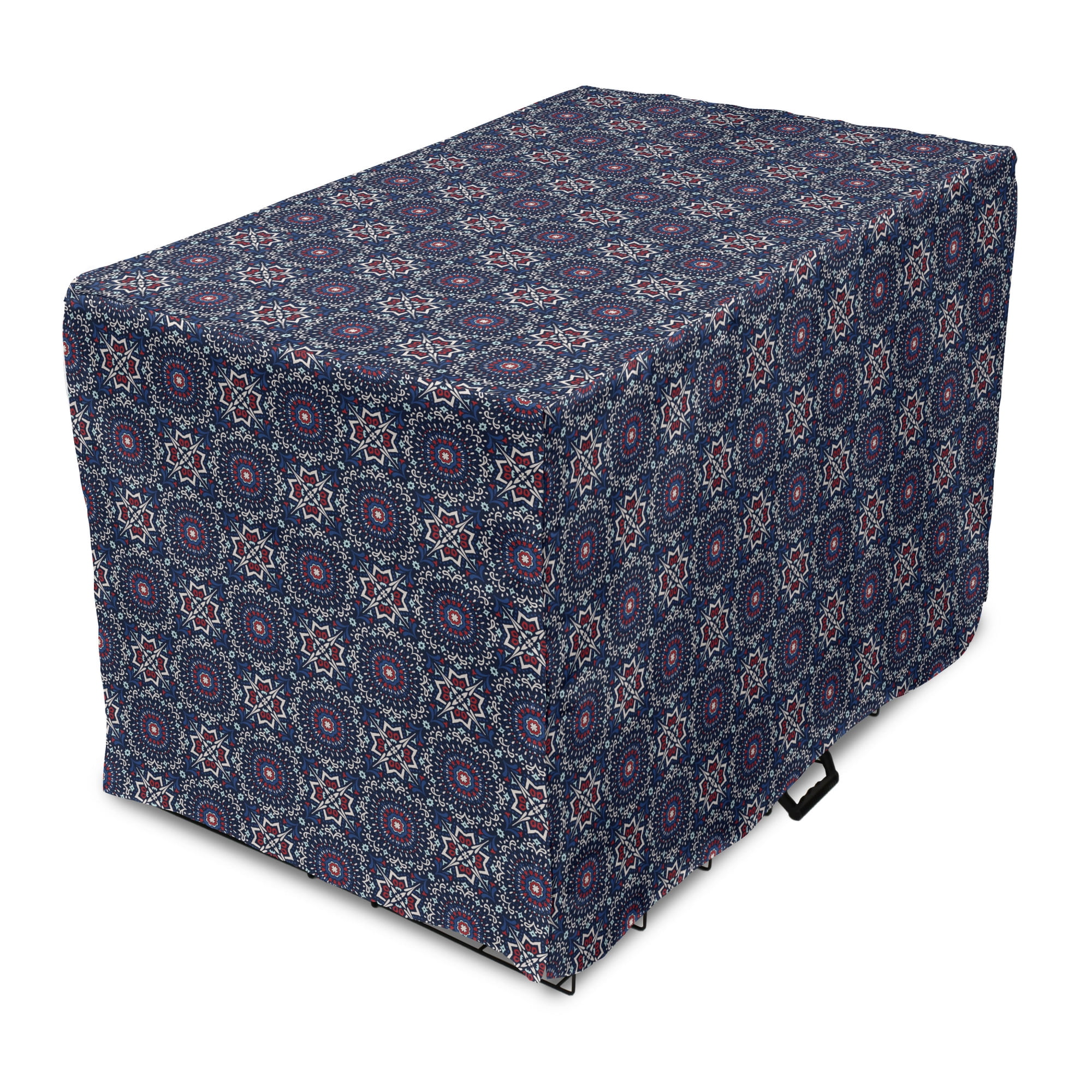 Boho Dog Crate Cover, Folk Mediterranean Style Complex Jumble Motifs ...