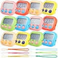 12 Piece Bulk Digital Timer, Timers, Countdown Minute Second, Big LCD ...