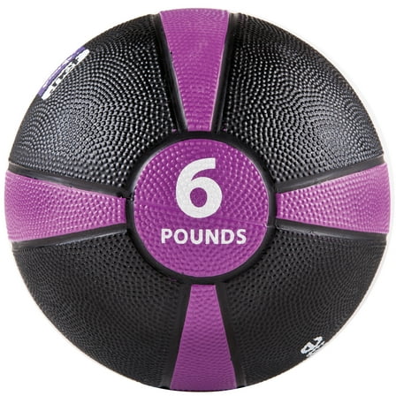 Valeo 10-Pound Medicine Ball With Sturdy Rubber Construction And ...