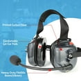Carbon Fiber Style Behind The Head Two Way Radio Headset with Cord ...