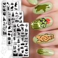 1set Stainless Steel DIY Nail Art Templates Template Tool Rectangle ...