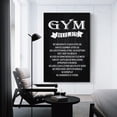 Fitness Motivation Wall Art Gym Rules Quote on Canvas Painting for ...