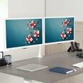 VIVO White Dual Monitor Desk Mount Adjustable Stand, Fits Screens up to ...