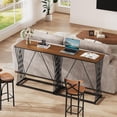 36" Rectangular Counter Height Bar Table with Wood Grain Top, Multi ...