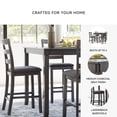 Signature Design by Ashley Wood Square Kitchen Table with Bar Stools ...