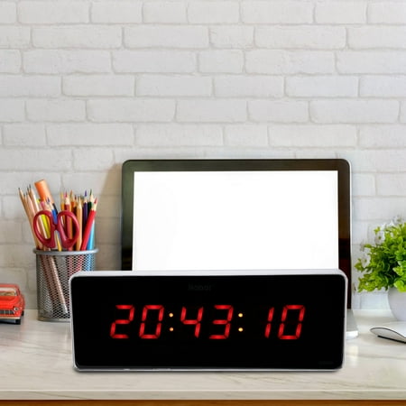Keenso Digital LED Calendar Clock Temperature Wall Clocks EU Plug 110 ...