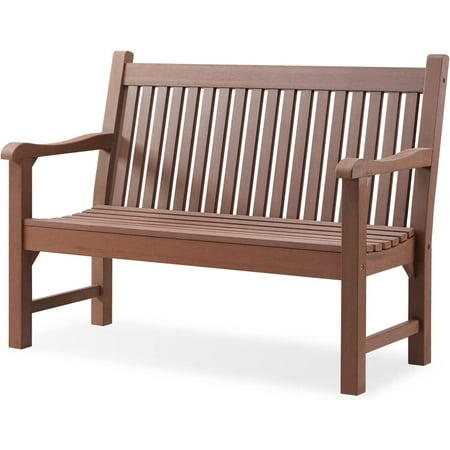 Garden Bench, 2-Person Poly Lumber Patio Bench, All-Weather Outdoor ...