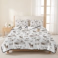 King Quilt Bedding Set Farm Cow Pig Chicken Goat Lightweight Summer ...
