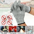 Protective Cut Resistant Gloves Anti-cut Safety Protection Proof Stab Butcher Work Gloves 5 ...