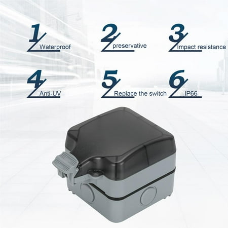 Outdoor Weatherproof Socket IP66 Rated Splash-proof European 15A ...