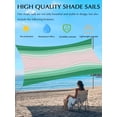 Abstract Lines Sun Shade Sail 8' x 10', Green Pink Waves Modern Style ...