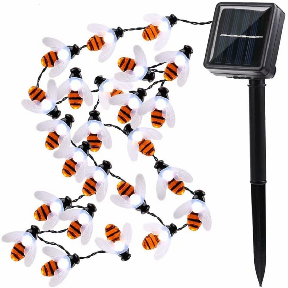 Solar Power Bee Shape Fairy String Light - 30 Cute Honeybee LED Lights ...