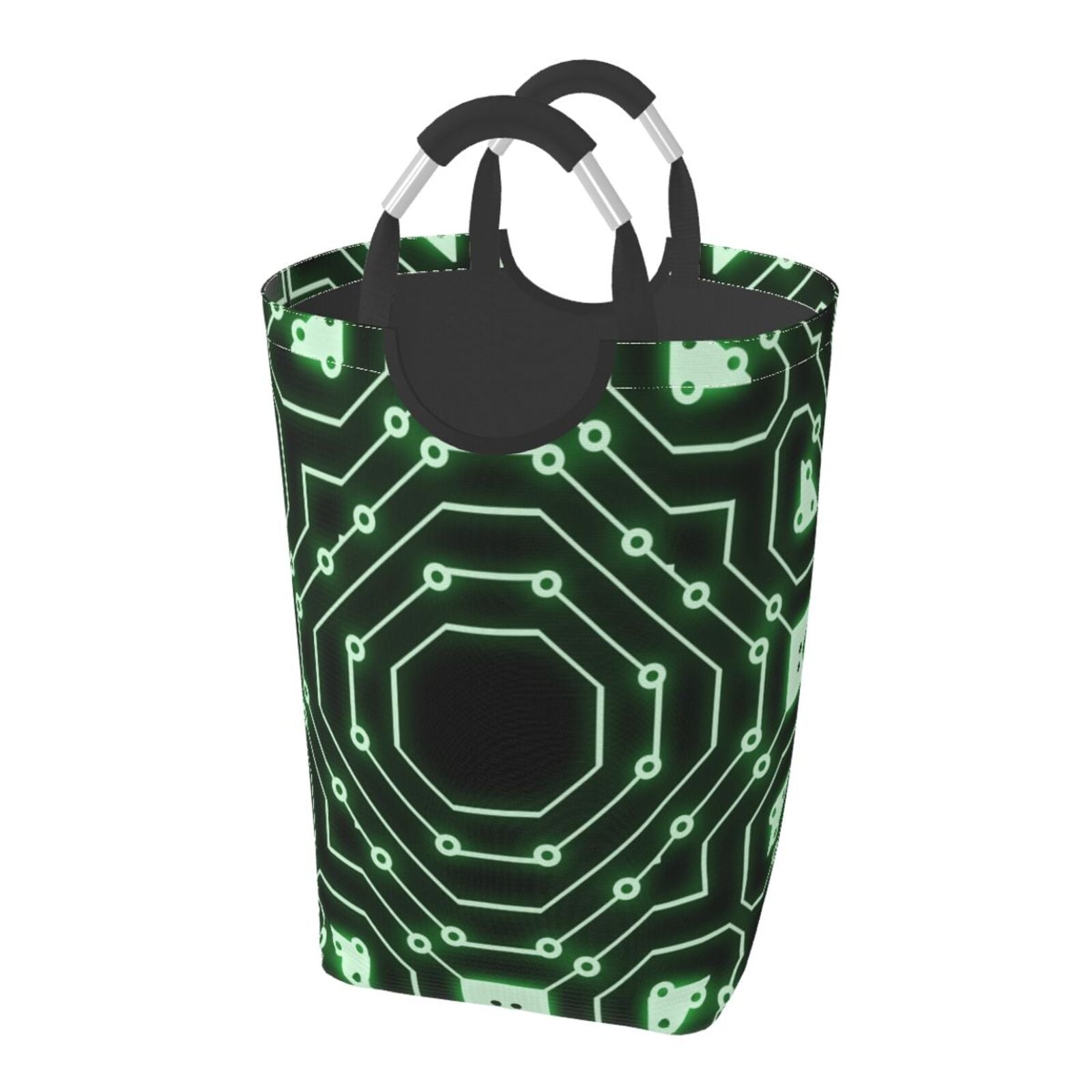 XMXY Green Chip Circuit Rectangular Laundry Basket Organizer ...