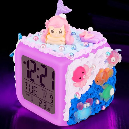Mermaid larm Clocks for Girls, DIY rts nd Crafts Kit Digital larm Clock ...