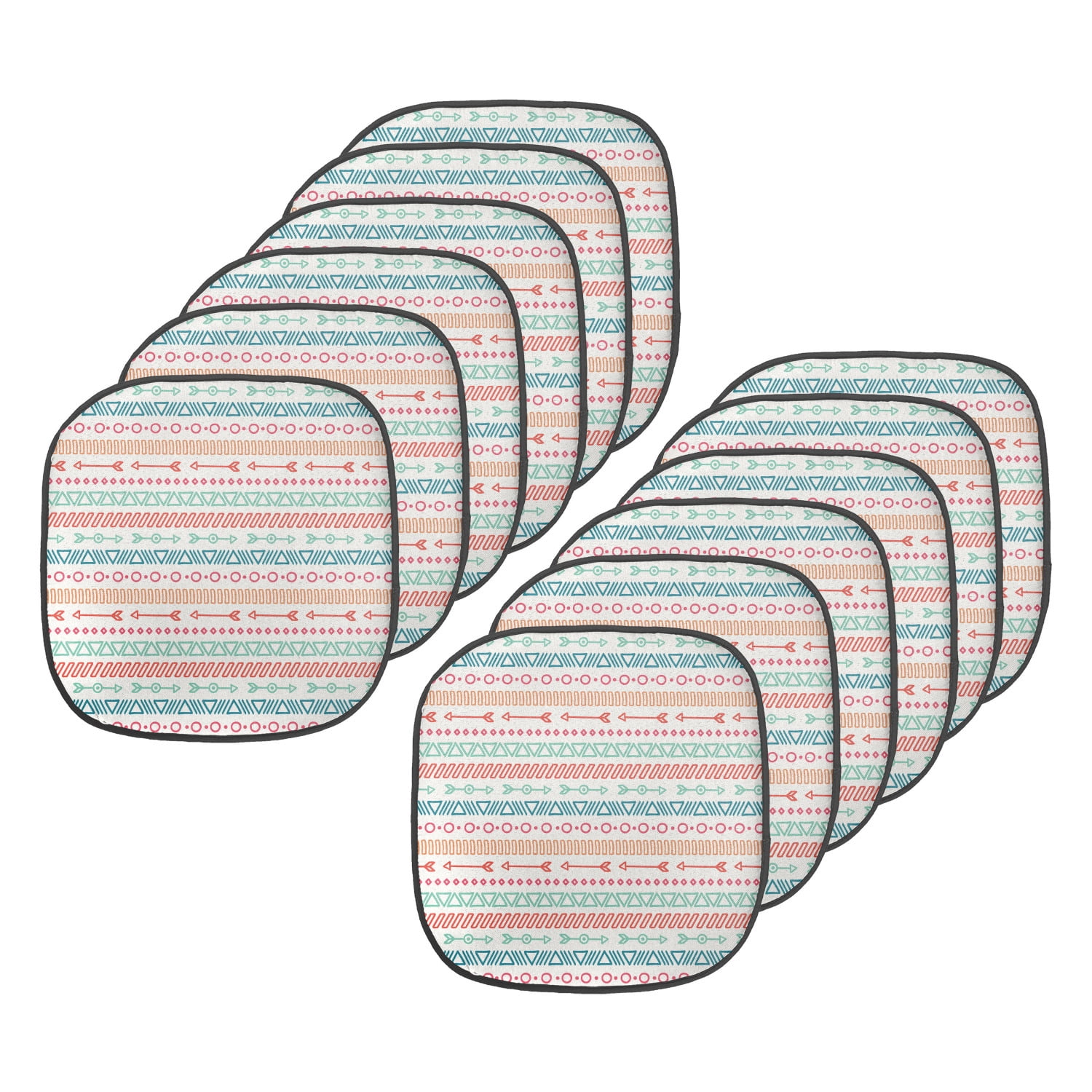 Arrow Chair Seating Cushion Set of 12, Maya Pattern and Triangle ...