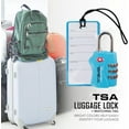 (2-Pack) TSA Luggage Lock + Matching TAG | BRIGHT COLORS Help Easily ...