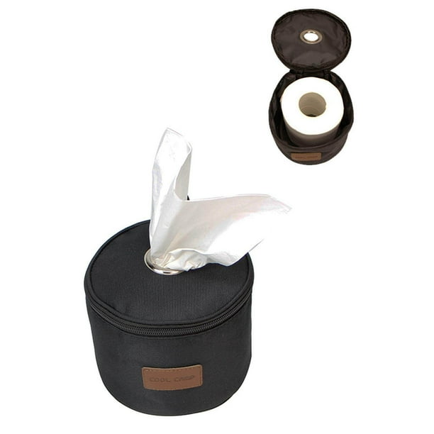 Outdoor Toilet Paper Holder Hanging folding black container dispenser ...