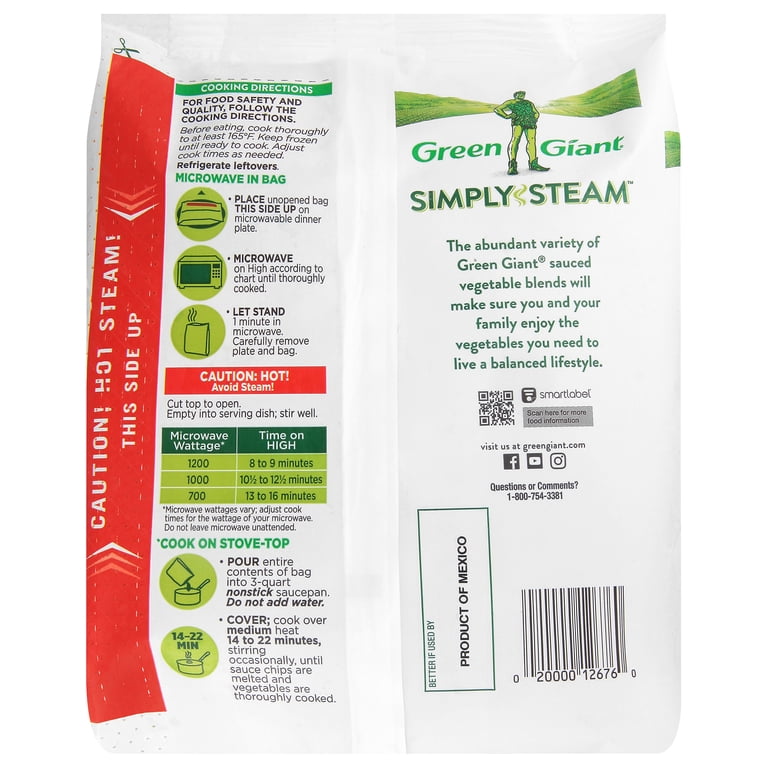 Green Giant Sizes