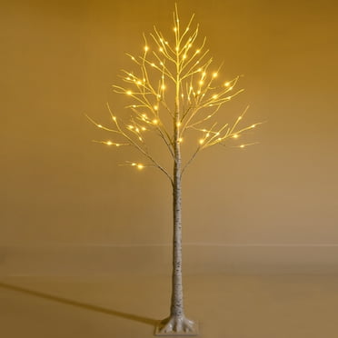 Puleo International 6 ft. Pre-Lit Twig Tree with 240 White LED Twinkle ...