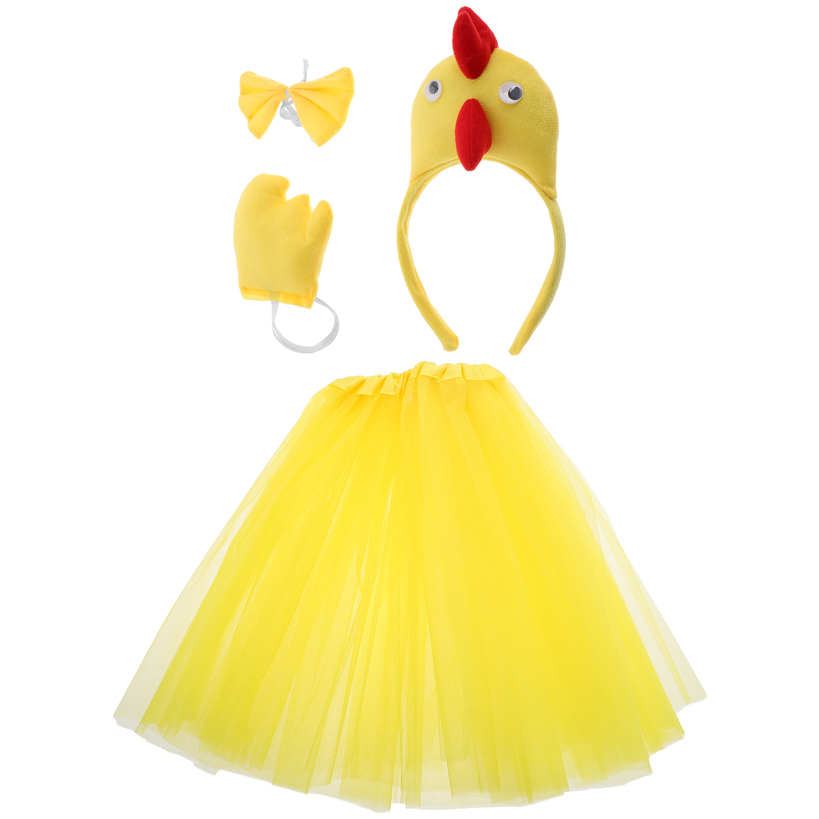 1 set lindo atuendo de cosplay de pollo para niños con falda tutú de ...