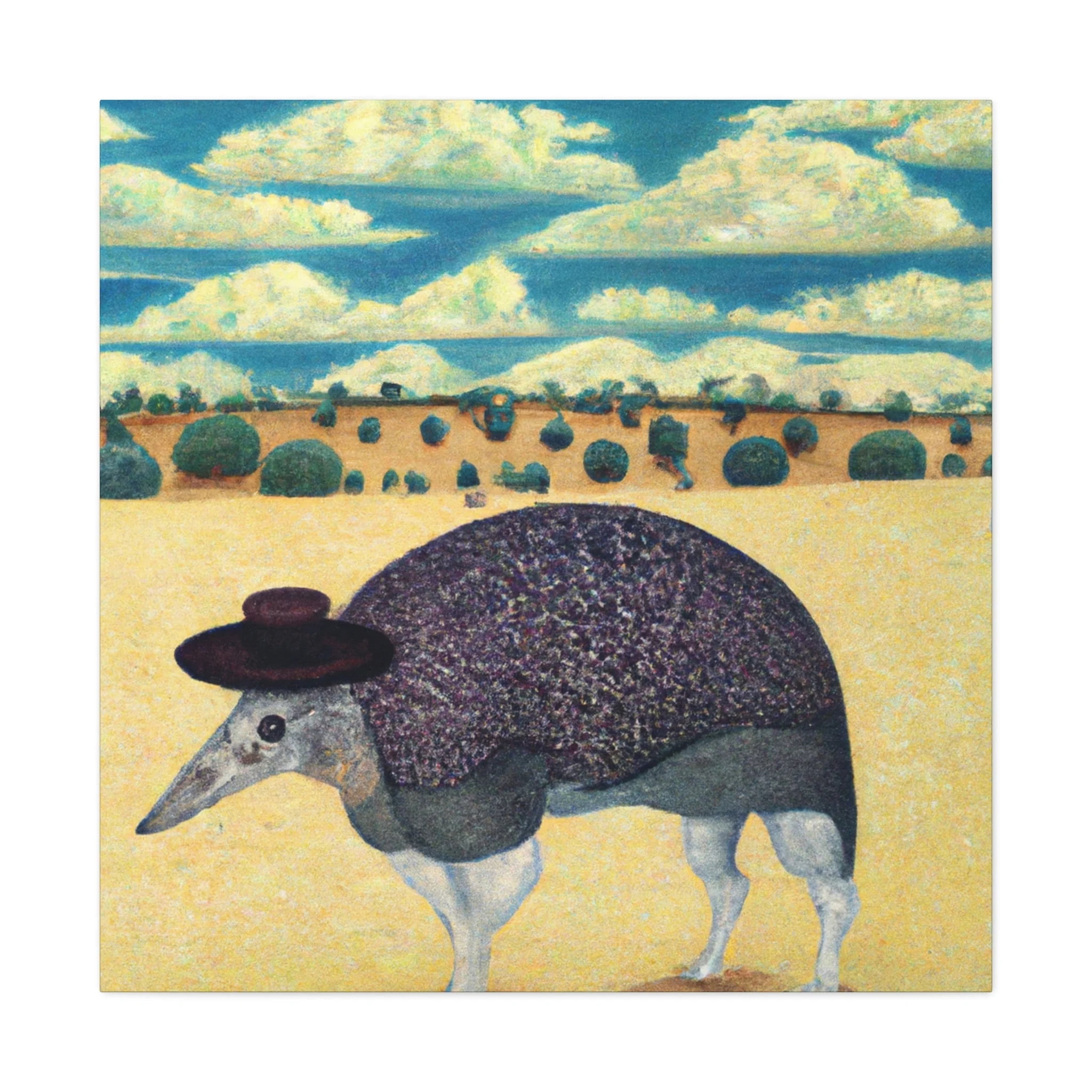 Armadillo Pointillism Dream - Canvas - Walmart.com